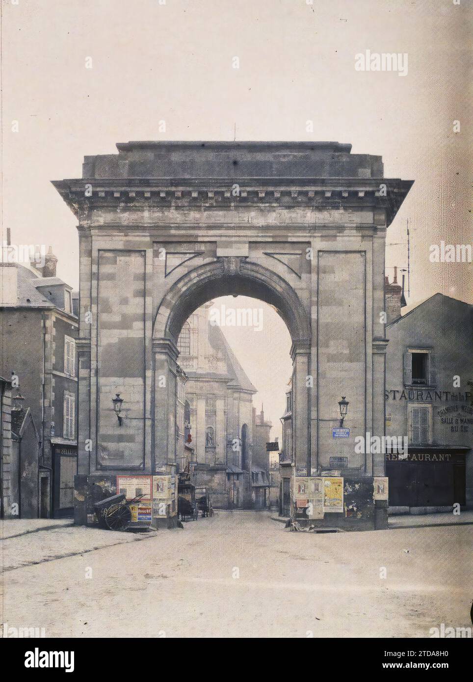 Nevers, France The Porte de Paris and the Saint-Pierre church, Habitat ...