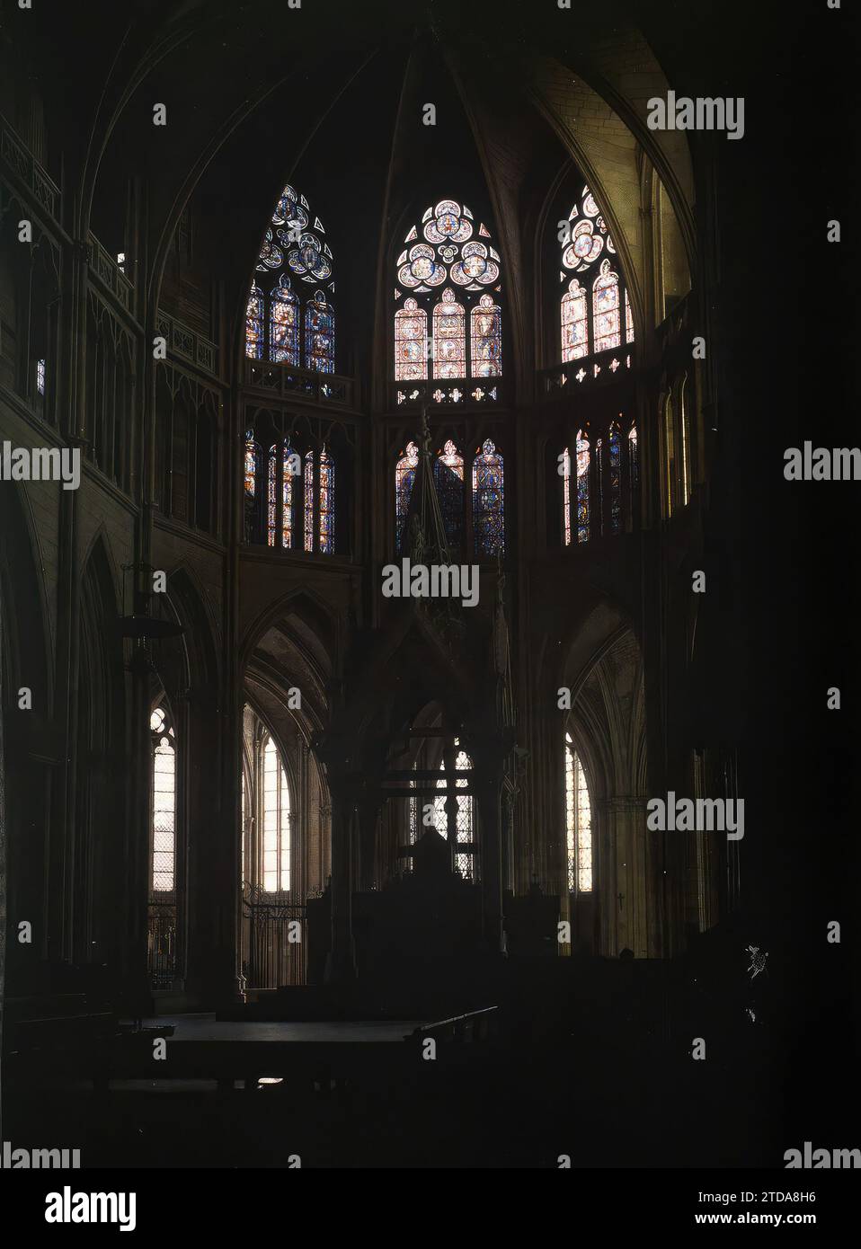 Nevers, France The Gothic choir of the Saint-Cyr-et-Sainte-Julitte ...