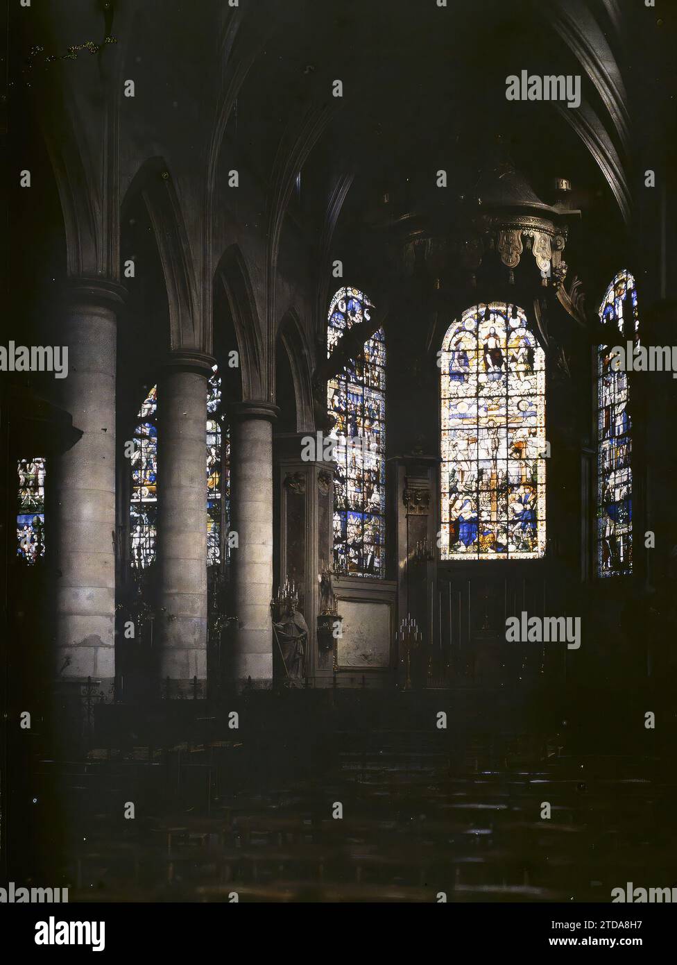 Rouen, Seine-Maritime, Normandy, France Interior of the Saint-Patrice ...
