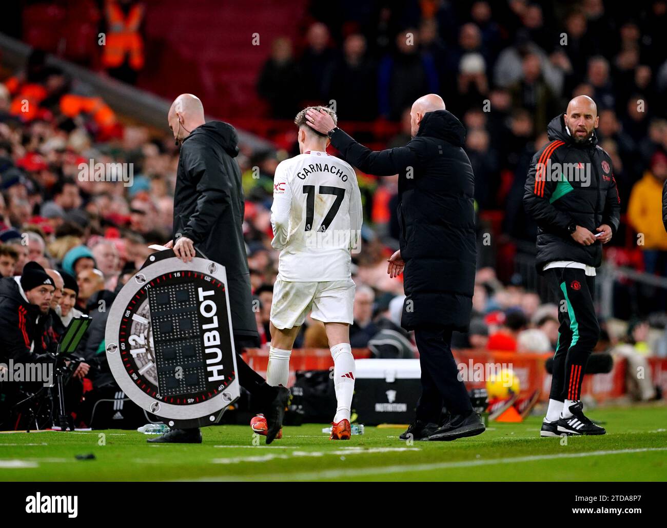 Manchester United's Alejandro Garnacho after being substituted during ...