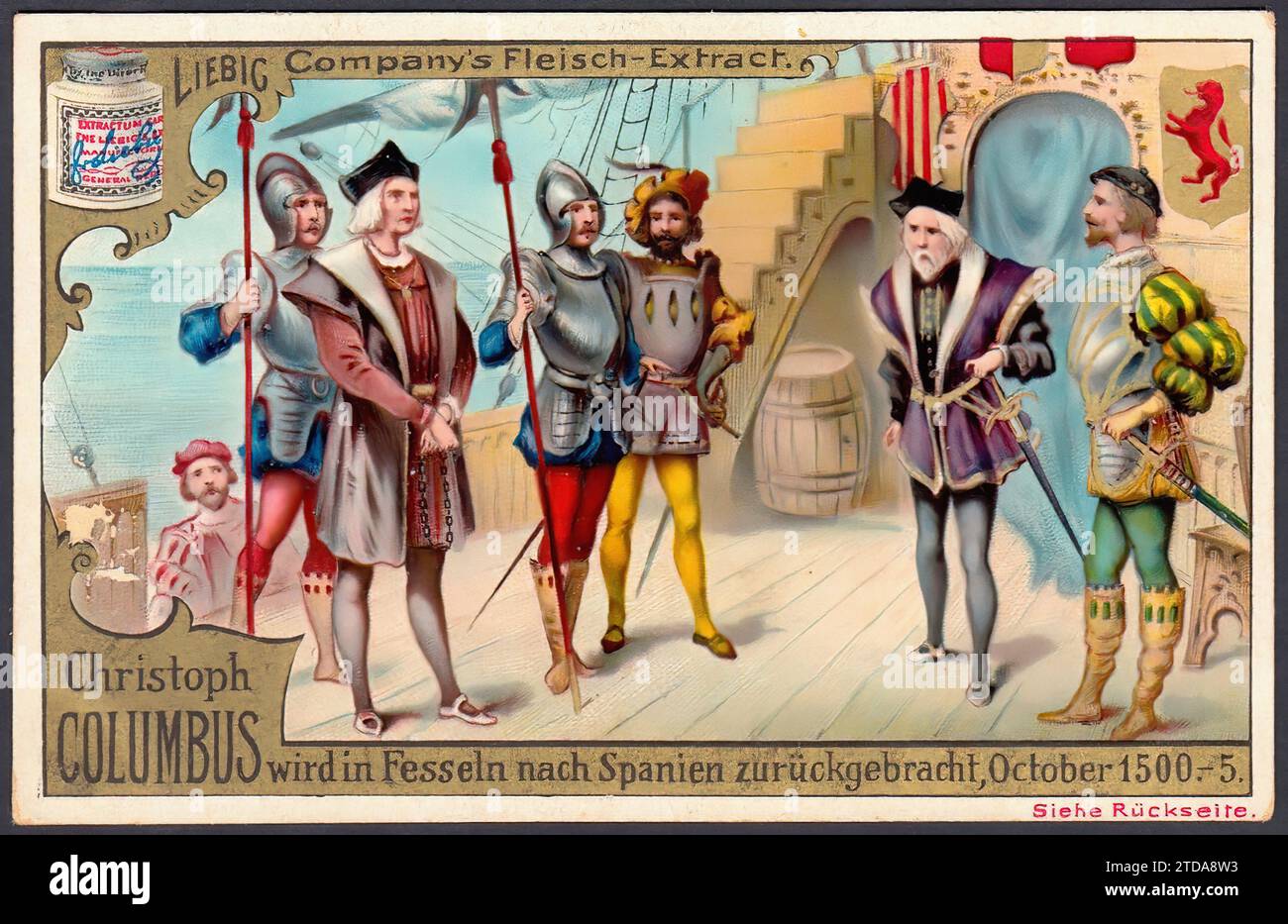 Christopher Columbus 004 - Vintage Liebig Trade Card Tradecard Stock ...