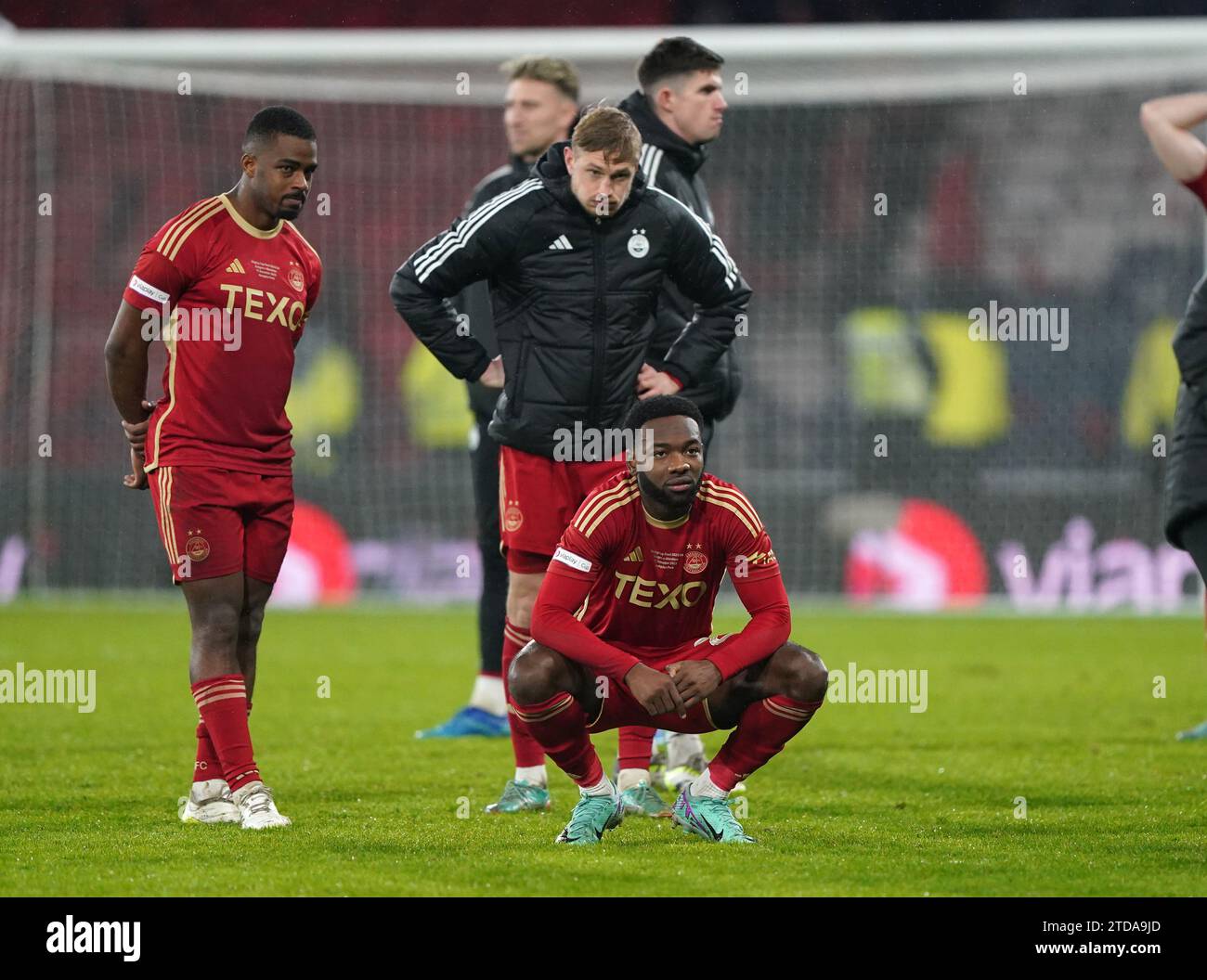 Aberdeen's Shayden Morris sits dejected after defeat against Rangers ...