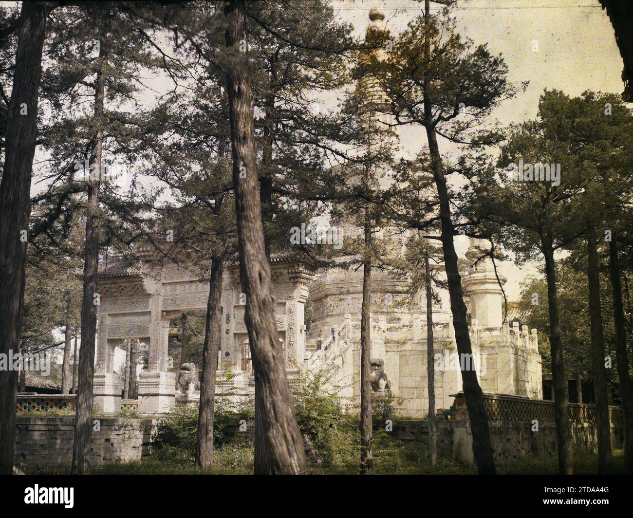 Beijing, China Xihuangsi ('Yellow Temple of the West'), west axis, on ...