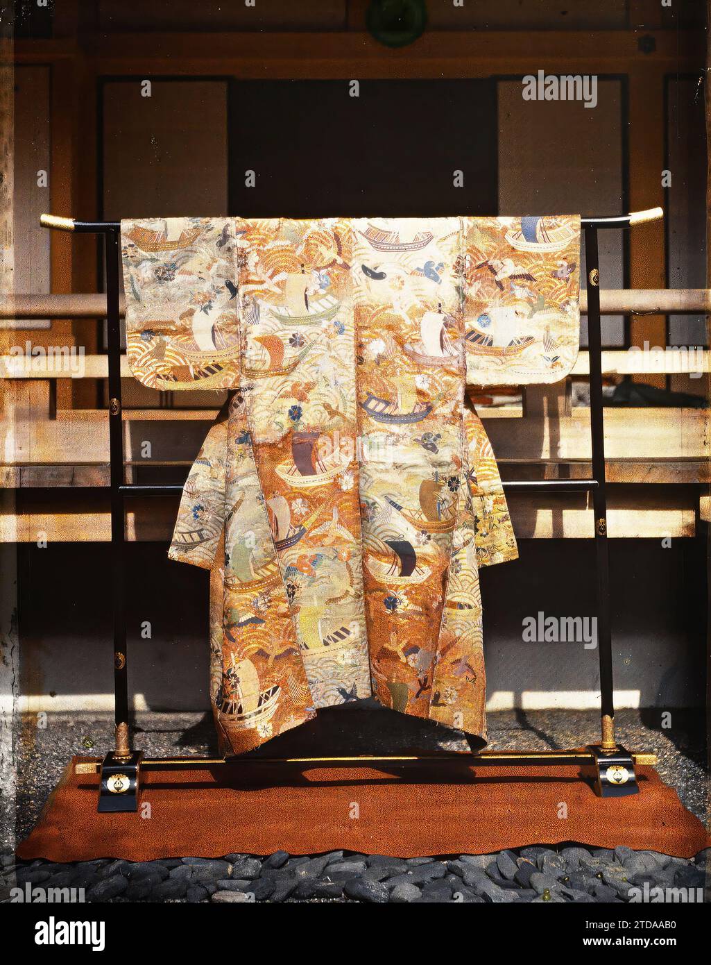 Kyoto, Japan Noh theater costume: kosode in kara-ori, patterned with ...