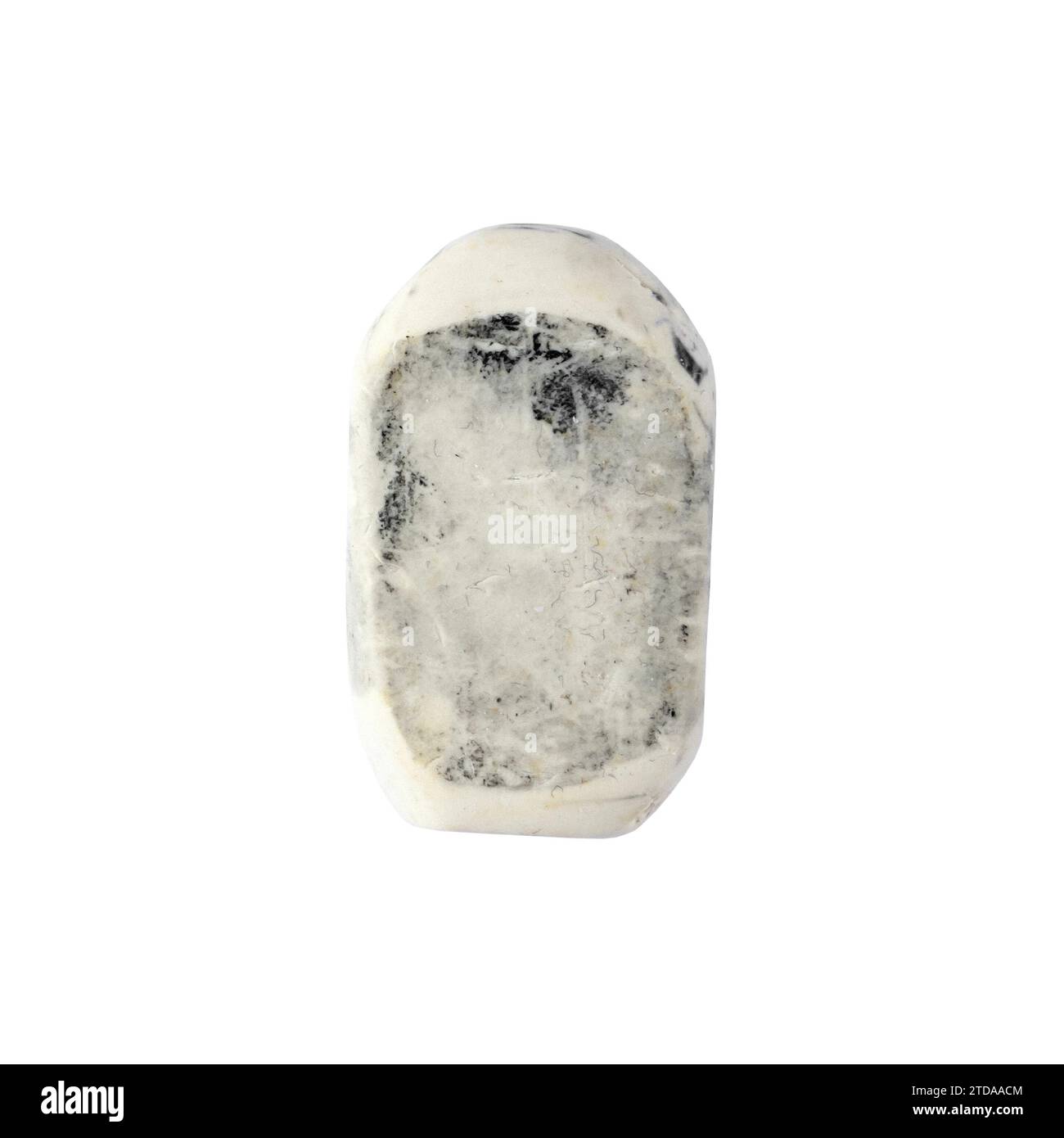 White used eraser isolated on white background, flat lay closeup Stock ...