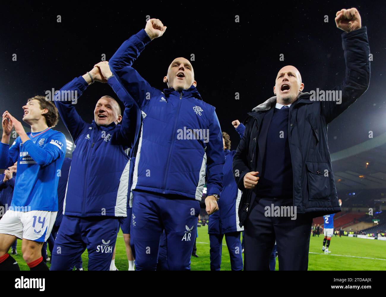 Rangers manager Philippe Clement (right) and first-team coach Alex Rae ...