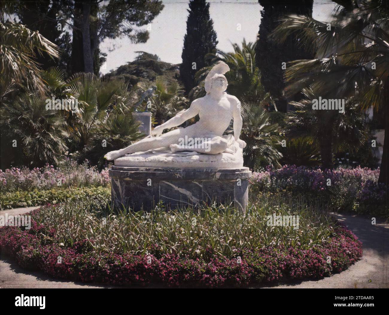 Corfu, Greece The Achilleion - In the Park, a statue, Art, Habitat ...