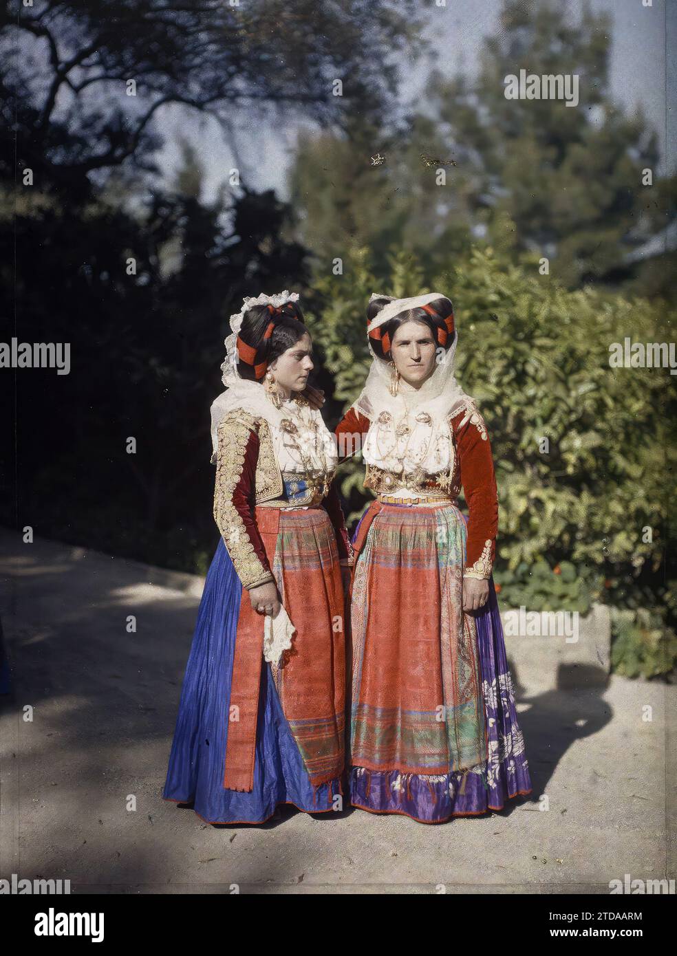 Corfu, Greece Two Corfiot women in costume, Human beings, Clothing, HD ...
