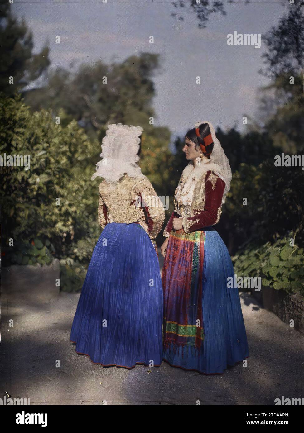 Corfu, Greece Two Corfiot women in costume, Human beings, Clothing, HD ...