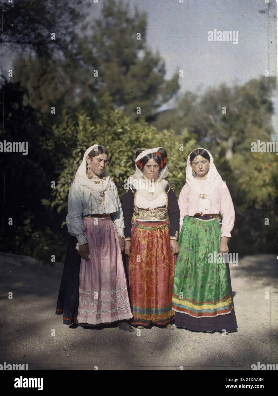 Corfu, Greece Three Corfiot women in costume, People, Clothing, Woman ...