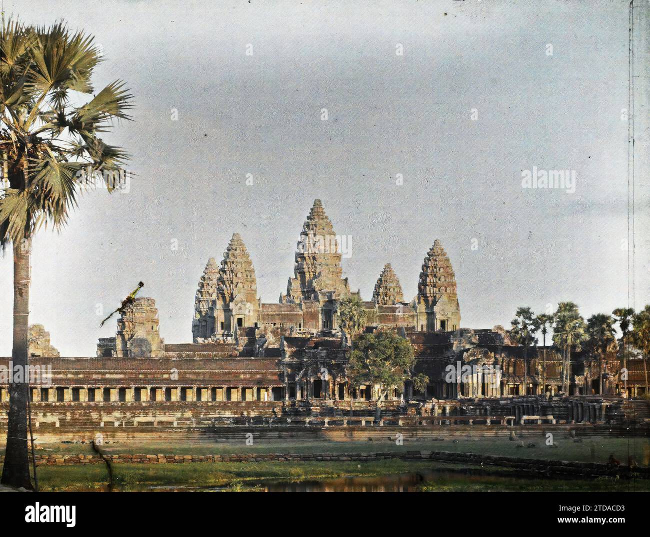 Angkor, Cambodia, Indochina The central part of the three-level pyramid ...