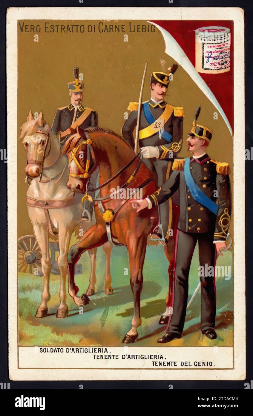 Italian Army Uniforms I 002 - Vintage Liebig Trade Card Tradecard Stock ...