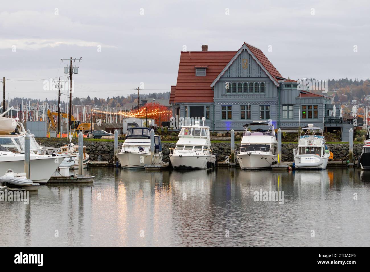 Everett WA USA Nov 5 2023: The Muse Whiskey & Coffee from across the ...