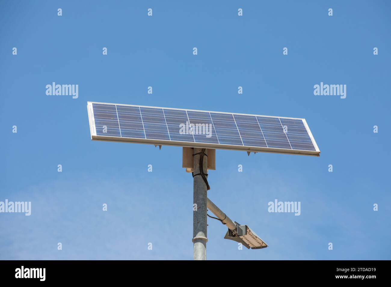 Street lamp with solar panel Stock Photo - Alamy