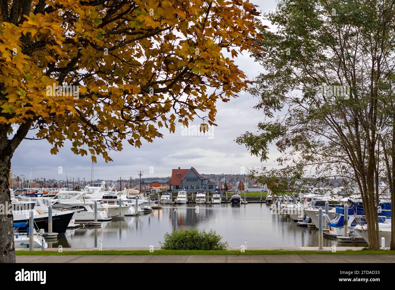 Everett WA USA Nov 5 2023: The Muse Whiskey & Coffee from across the ...