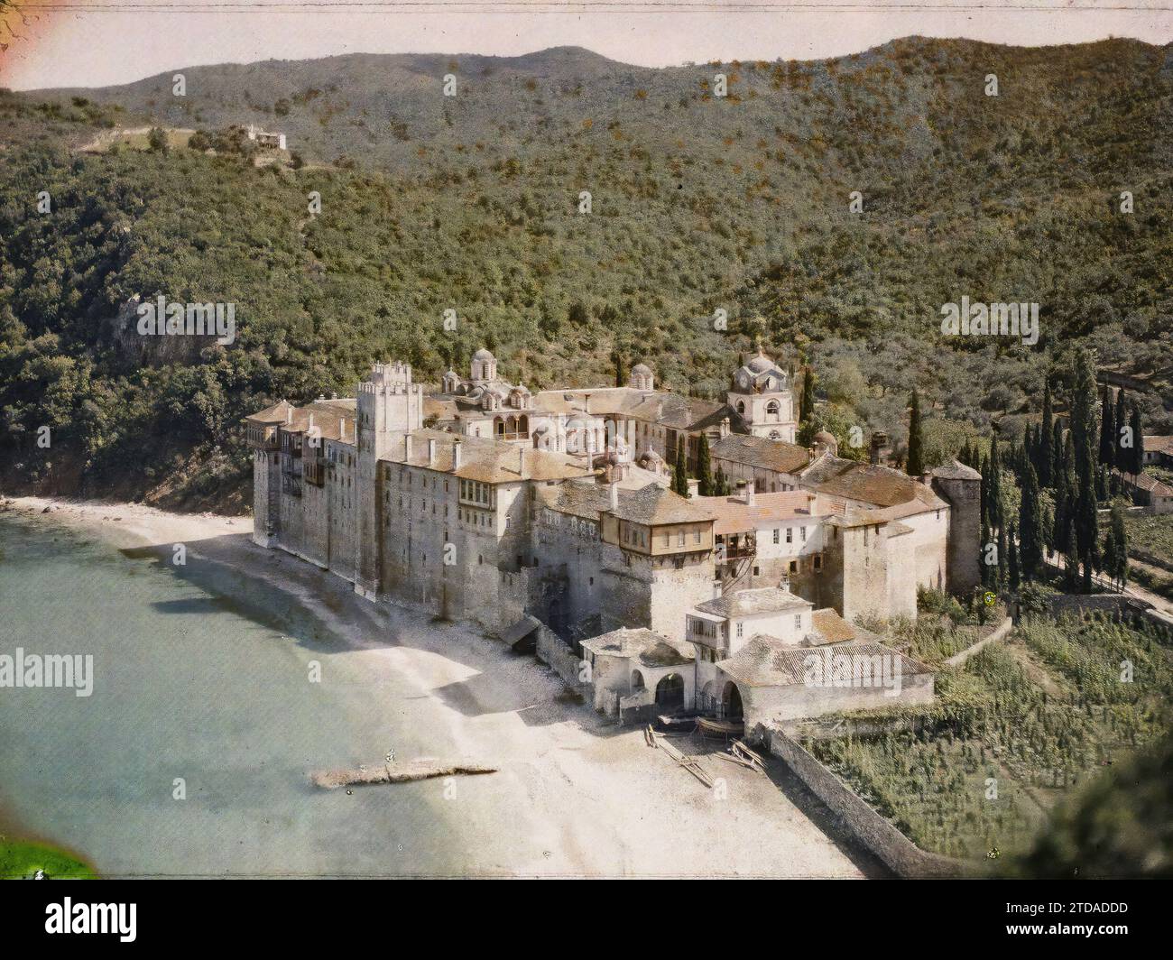 Sea ocean christianity monastery fortified architecture middle hi-res ...