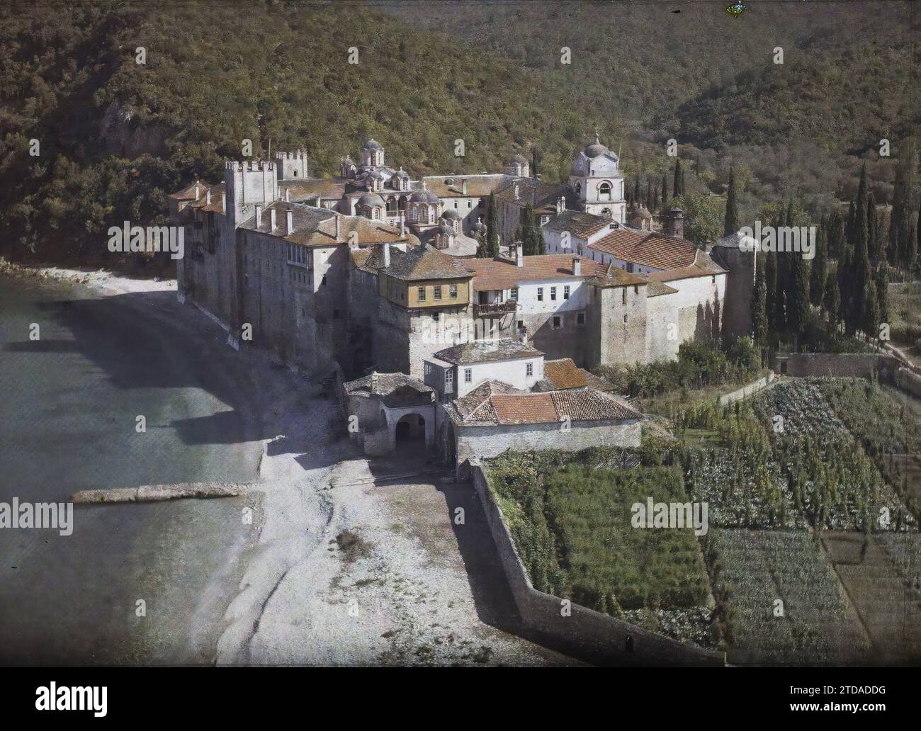 Sea ocean christianity monastery fortified architecture middle hi-res ...