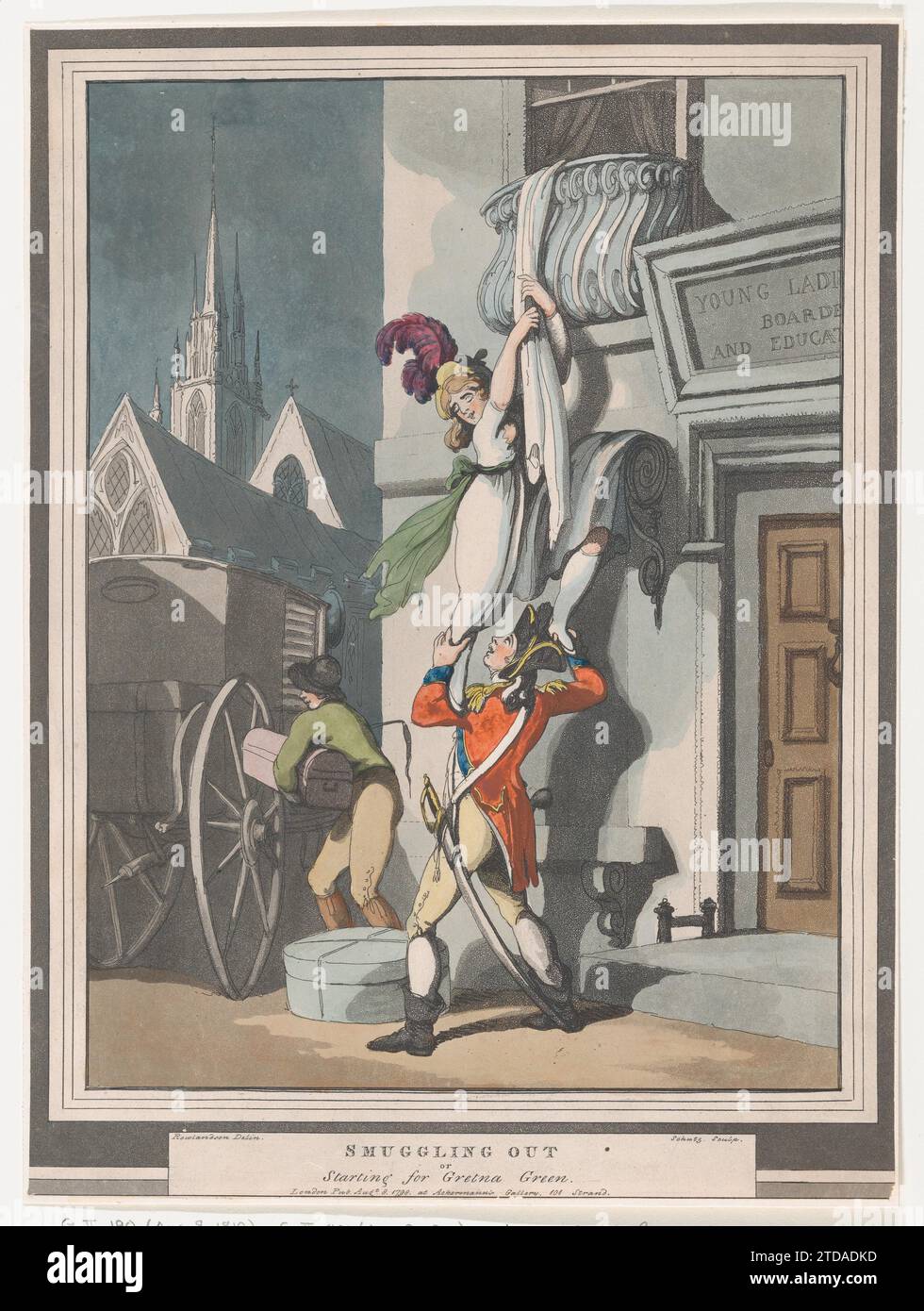 Smuggling Out, or Starting for Gretna Green 1959 by Thomas Rowlandson ...