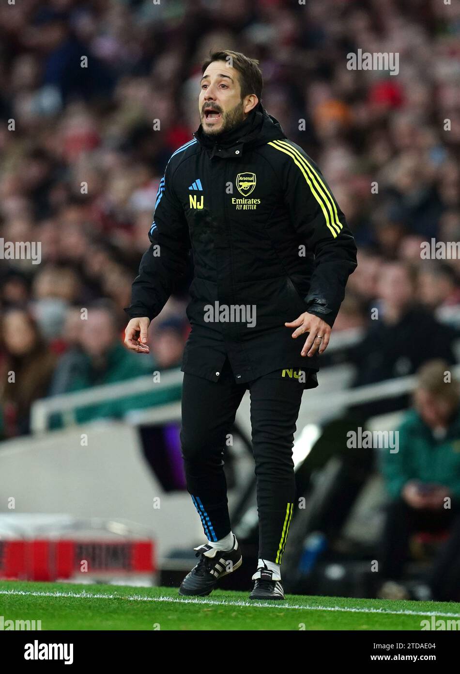 Arsenal set-piece coach Nicolas Jover during the Premier League match ...