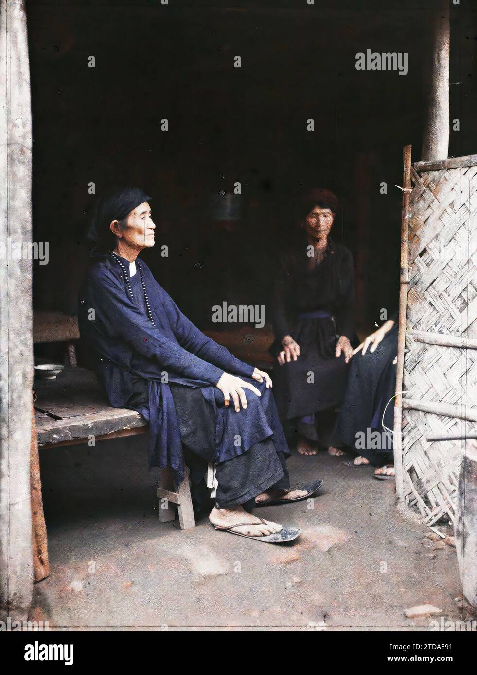 Surroundings of Hà-nôi, Hainoi Vietnam, Tonkin, Indochina A village ...