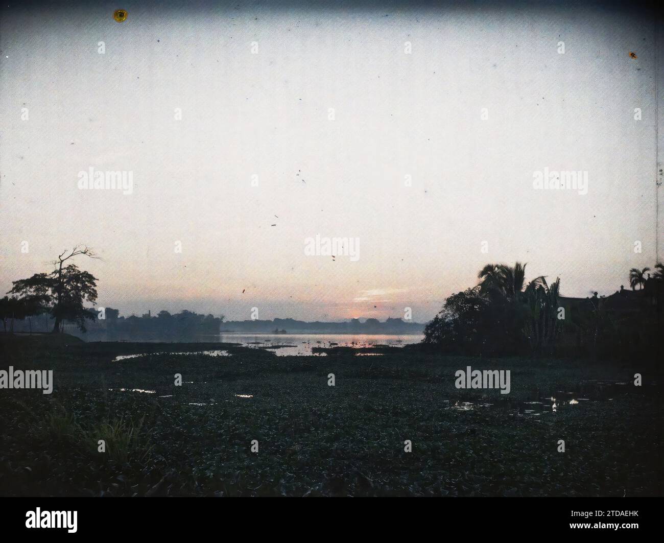 Hà-nôi, Hainoi Vietnam, Tonkin, Indochina A sunset on the Great Lake ...