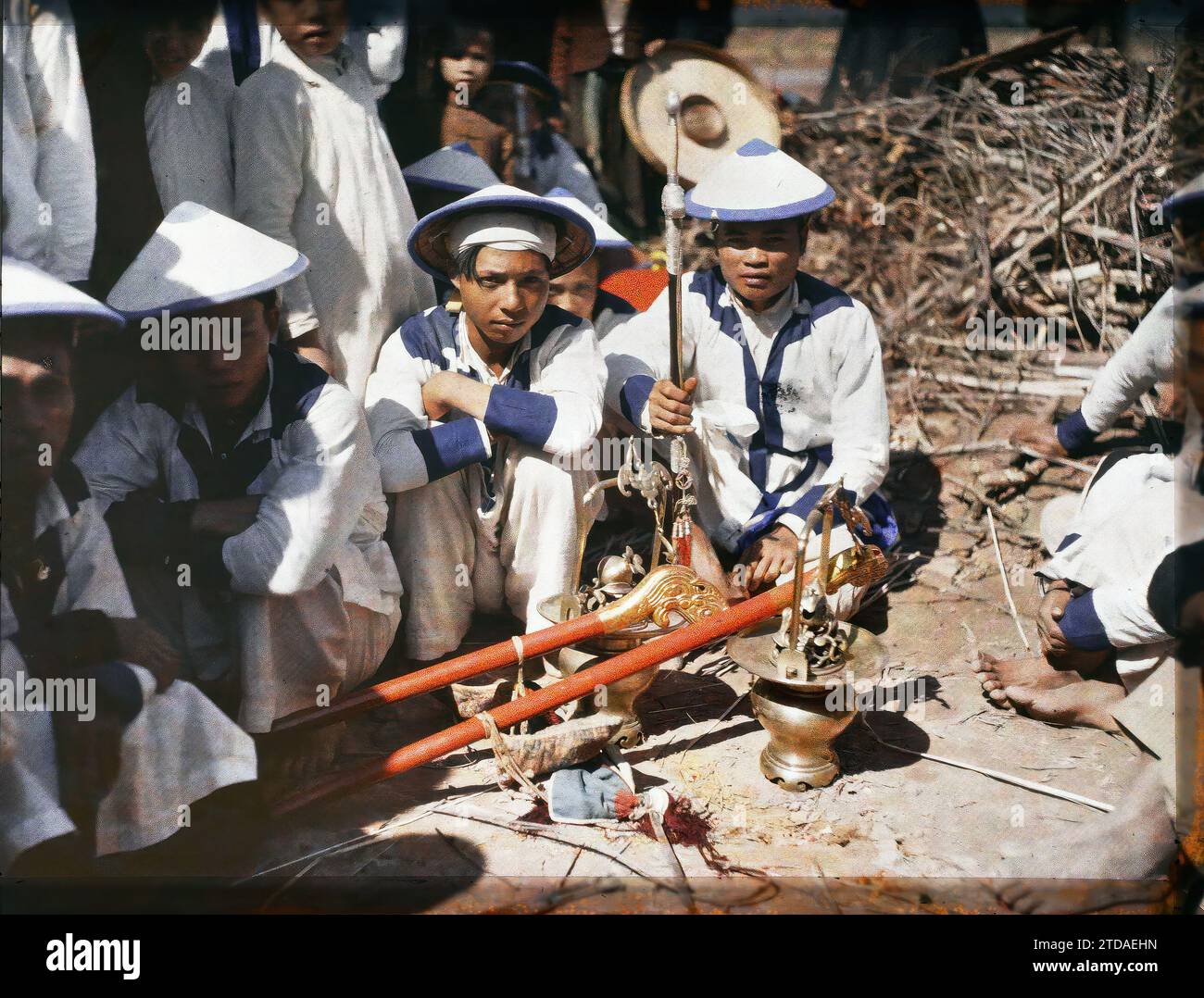 Tonkin, Indochina The funeral procession of a great mandarin, Society ...
