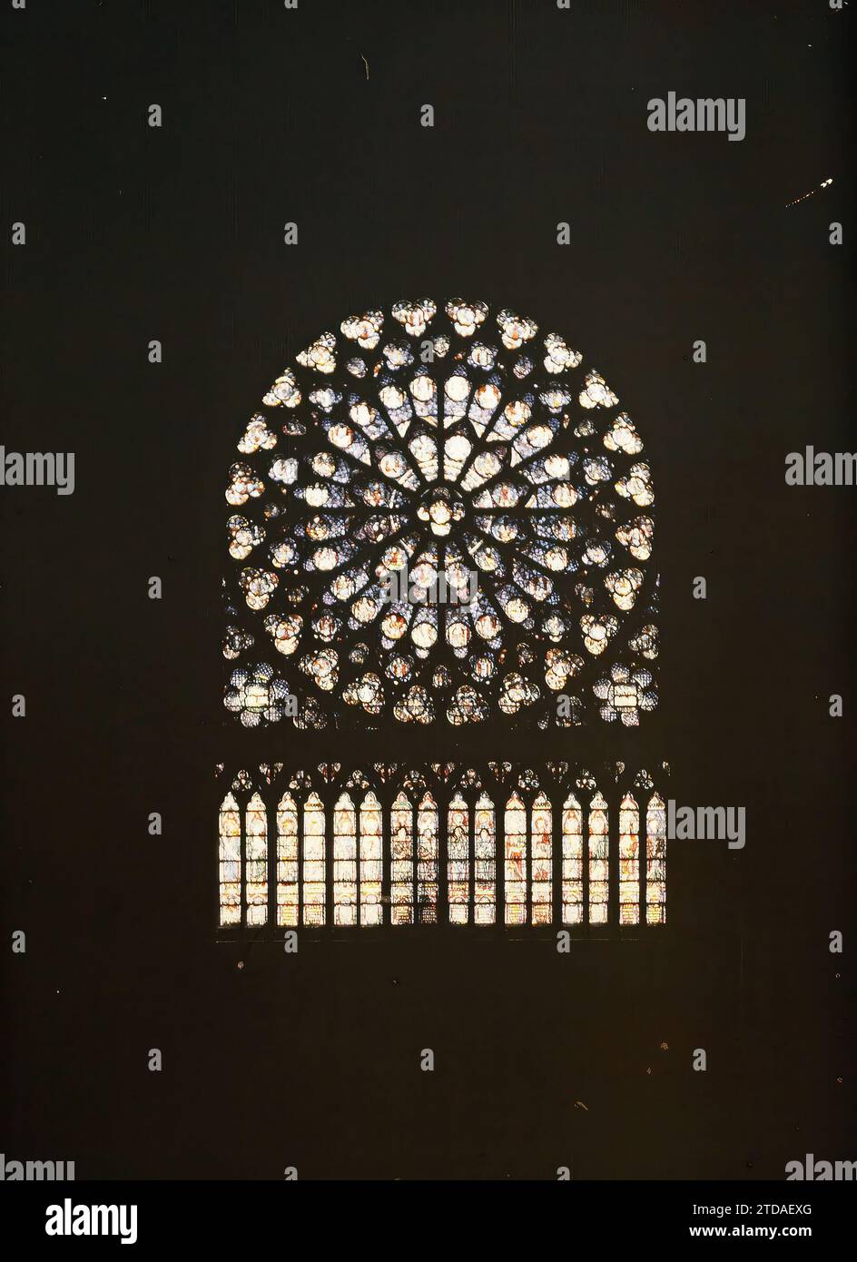 Paris (IVth arr.), France The southern rose window of Notre-Dame ...