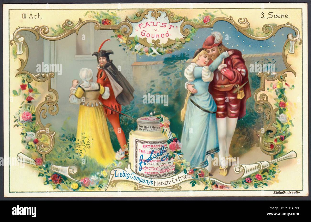 Opera Scenes - Faust - Vintage Liebig Trade Card Tradecard Stock Photo ...