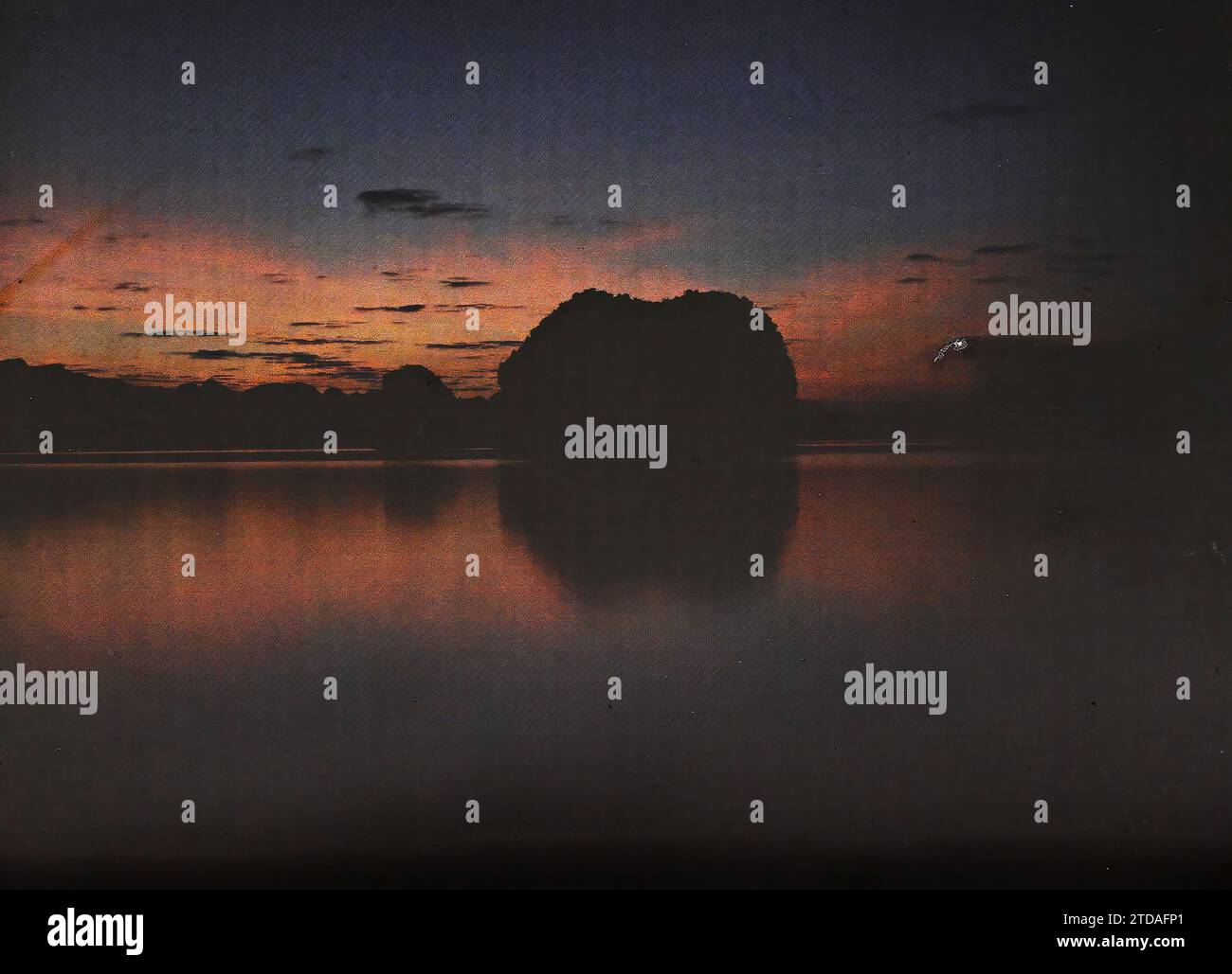 Ha-long Bay, Tonkin, Indochina A sunrise on the rocks of the 'Union ...