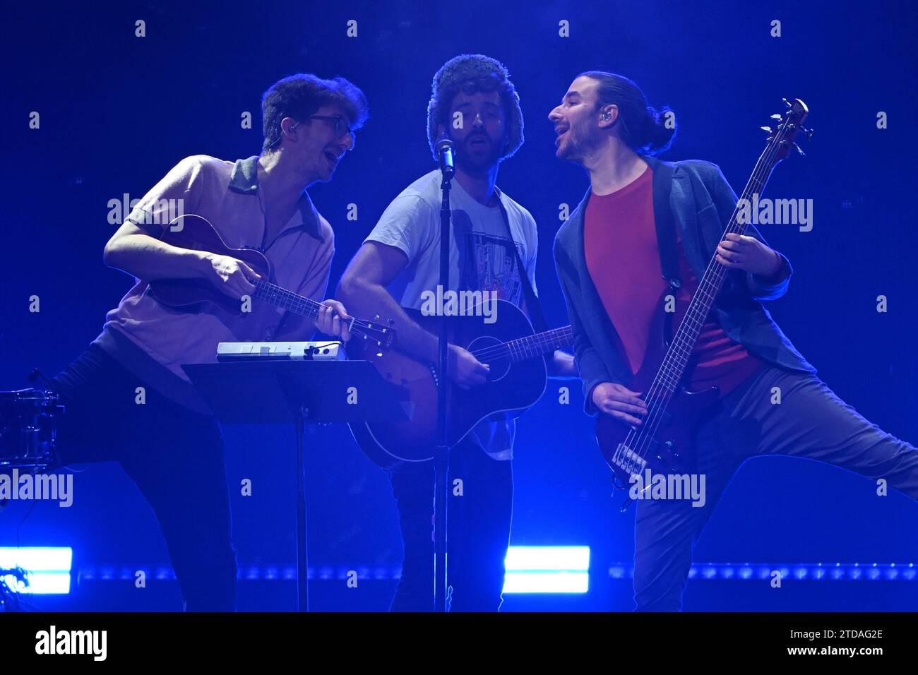 SUNRISE, FL- DECEMBER 16: Adam Met, Jack Met, and Ryan Met of AJR ...