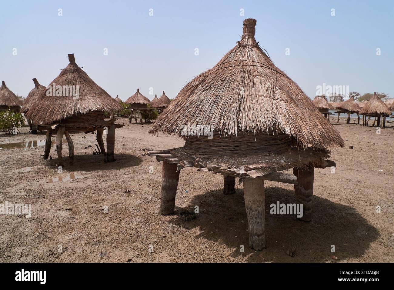 Granaries on a shell island, Joal-Fadiouth, Senegal Africa Stock Photo ...