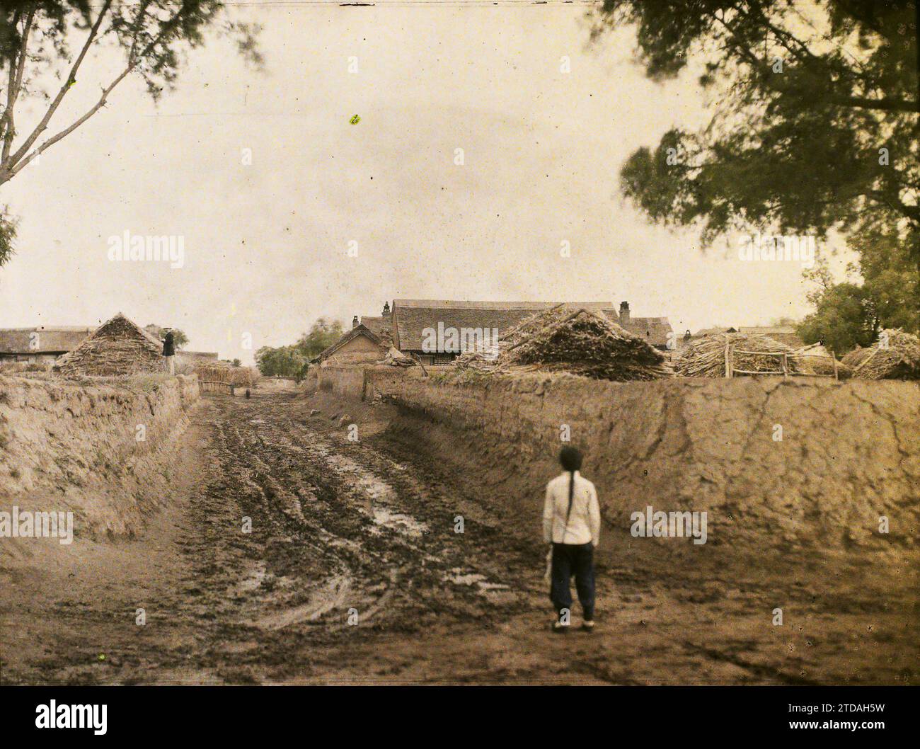 Surroundings of Moukden, China The outskirts of a Manchu village ...
