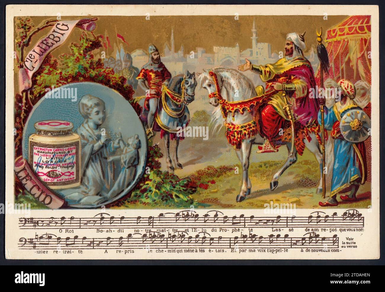 Scene From Le Cid - Vintage Liebig Trade Card Tradecard Stock Photo - Alamy