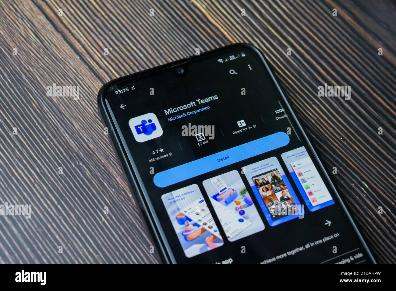 Microsoft Teams application on Smartphone screen. Microsoft Teams is a ...