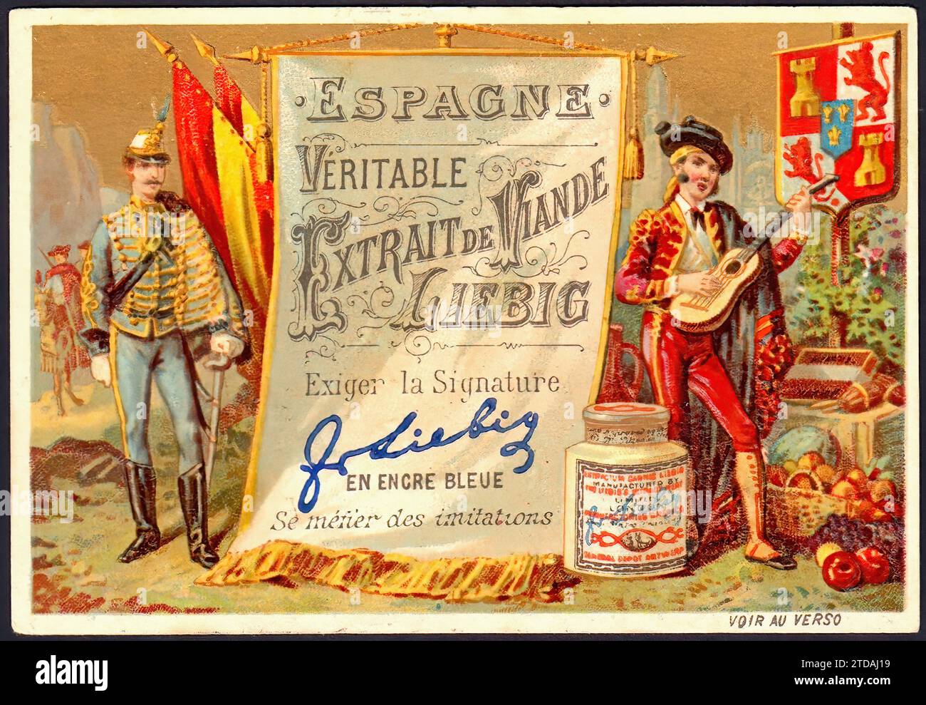 Spain - Vintage Liebig Trade Card Stock Photo - Alamy