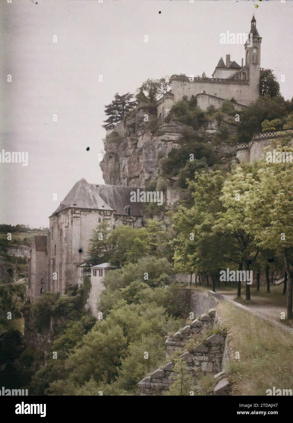 Rocamadour, France, Art, Habitat, Architecture, Church, Tower, Clock ...