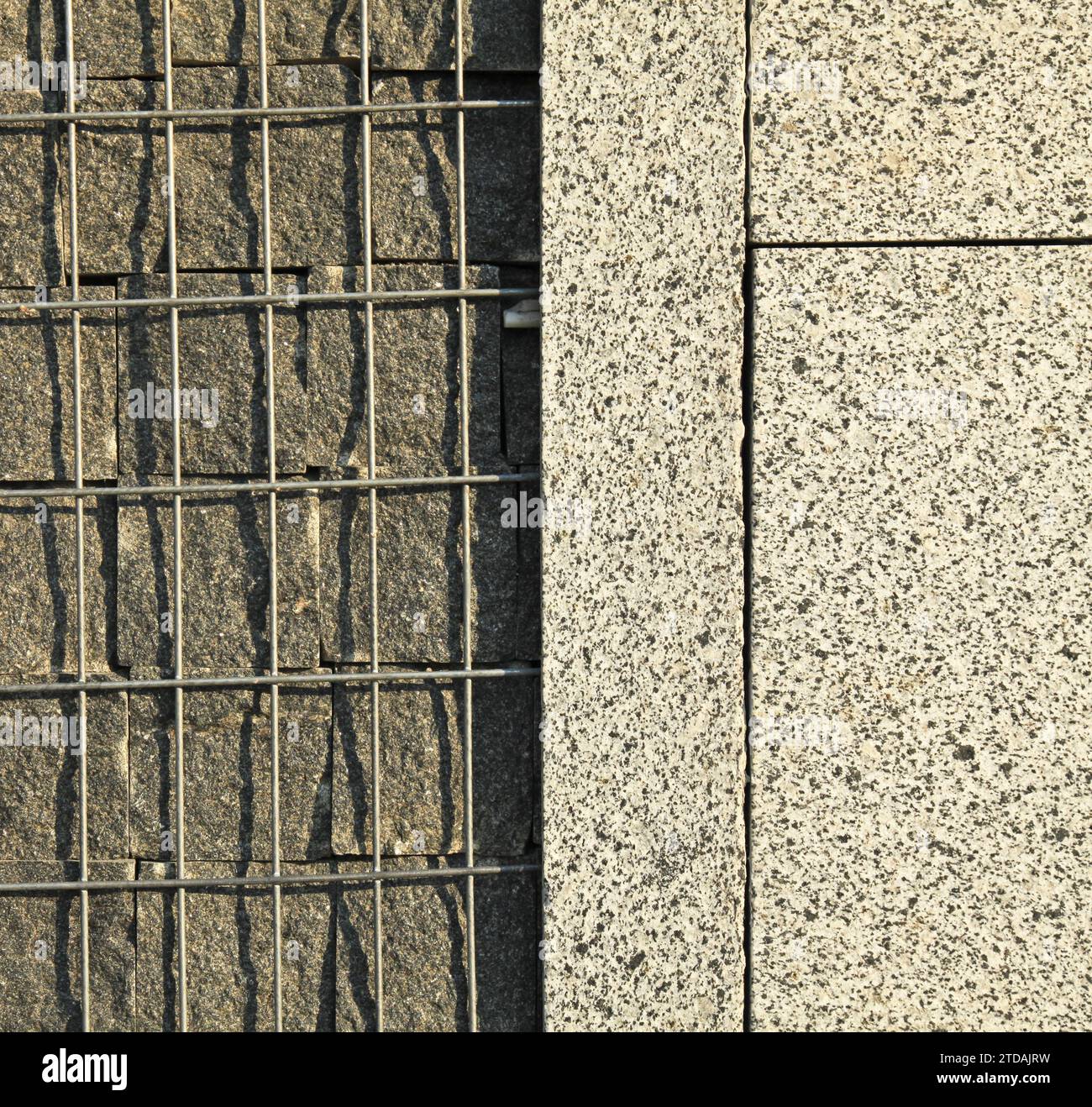 Gabion, texture, background. Gabion net and construction design. New ...