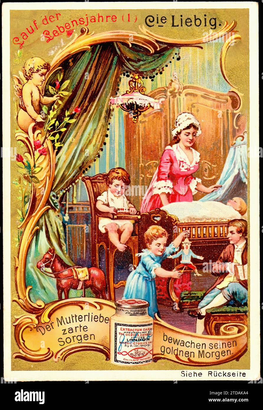 The Course of Human Life - Vintage Liebig Trade Card Tradecard Stock ...