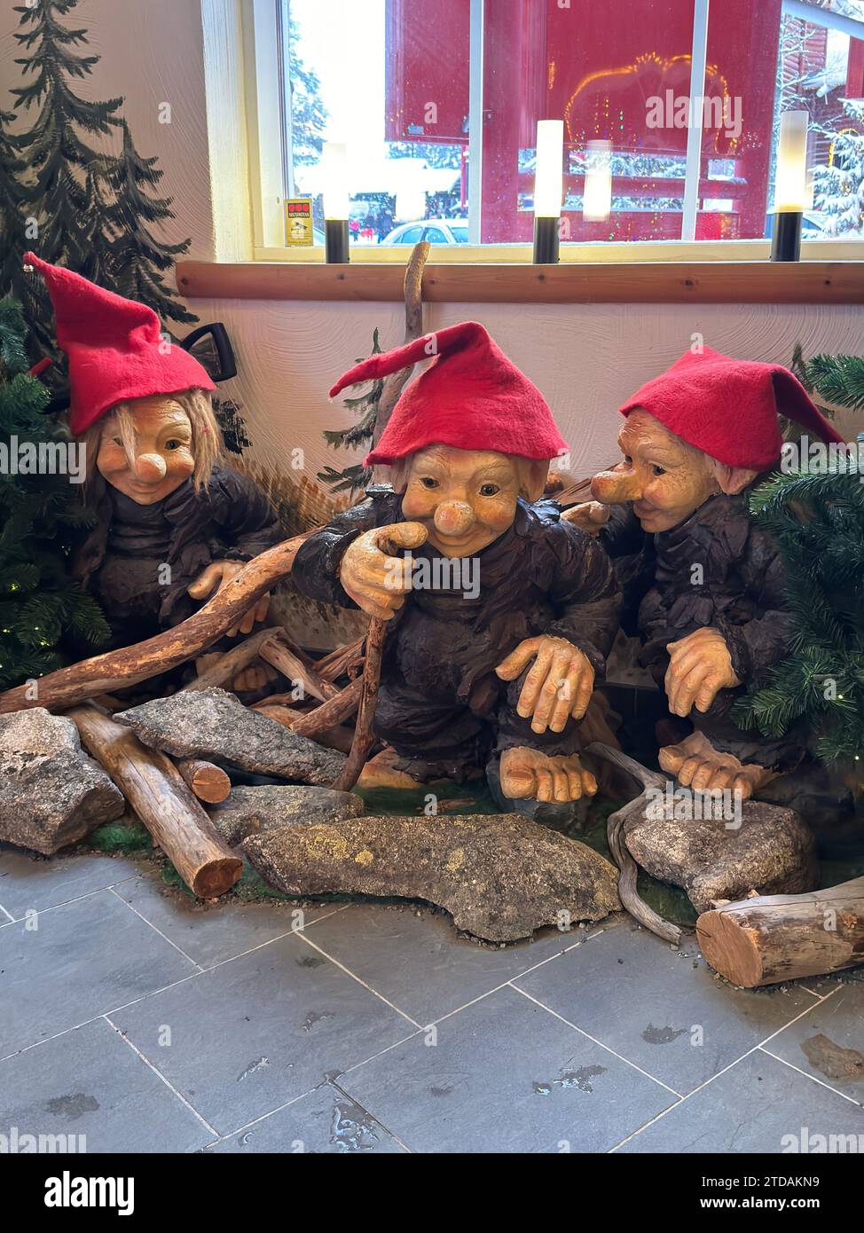 Three dwarfs at Santa Claus's village in Finland Stock Photo - Alamy