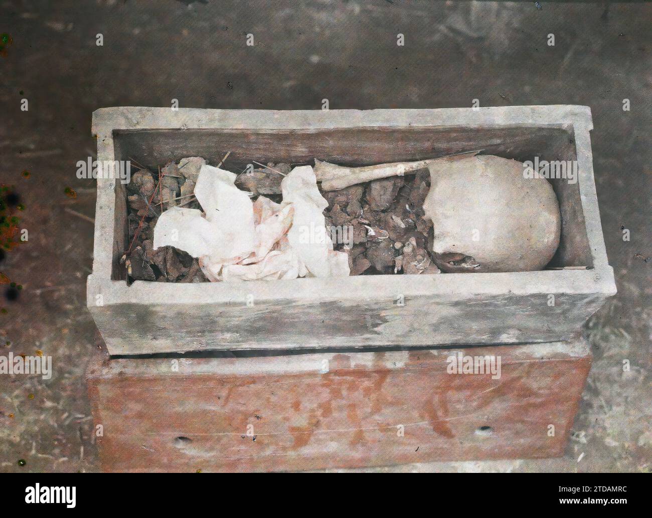 Skeleton in coffin hi-res stock photography and images - Alamy