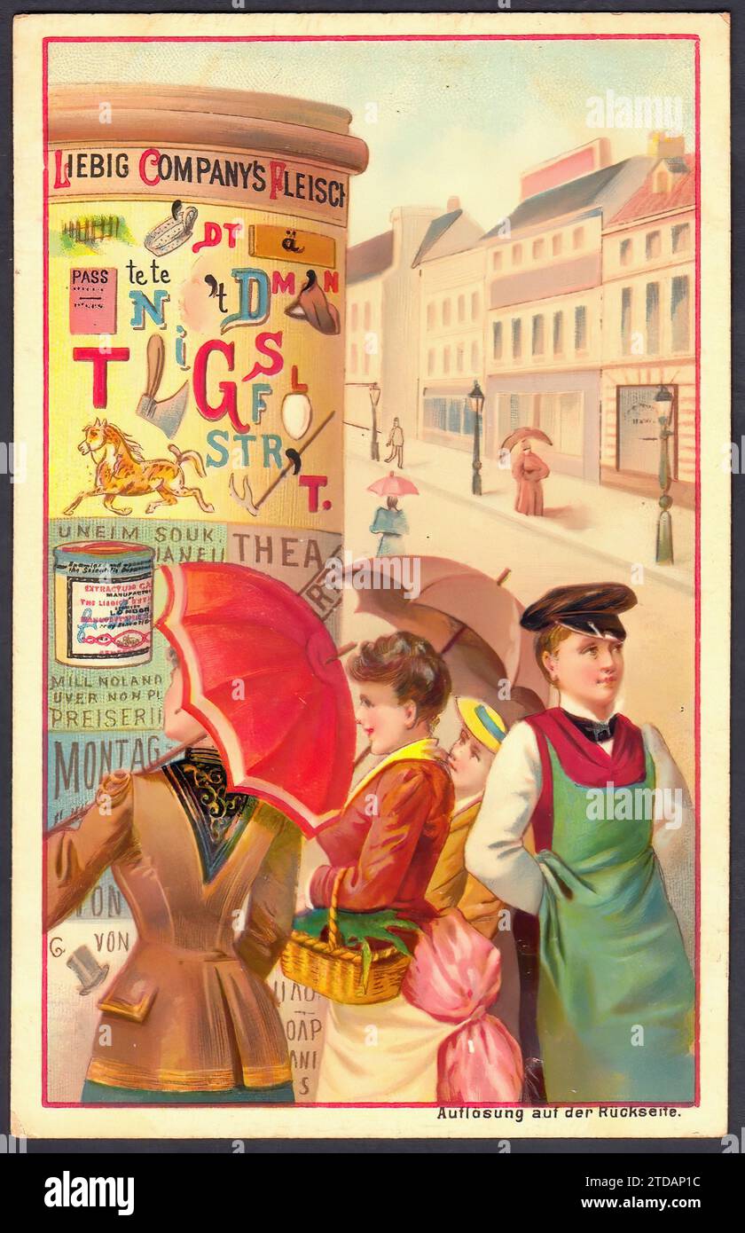 Vintage Liebig Trade Card S363 Word Pictures 002 Stock Photo - Alamy