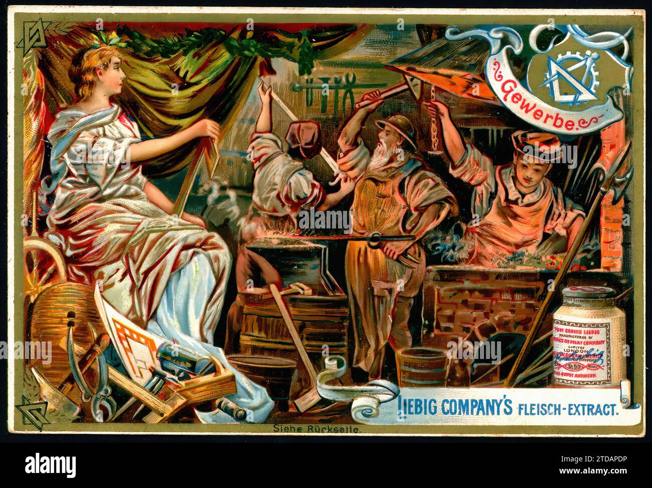 Vintage Liebig Trade Card S375 - Craft Stock Photo - Alamy