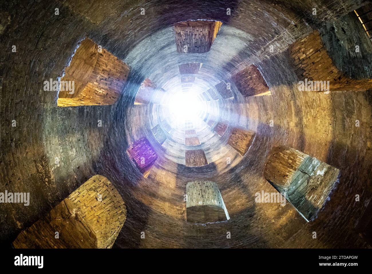 Famous Well of Saint Patrick in Orvieto Italy nobody illuminated Stock ...