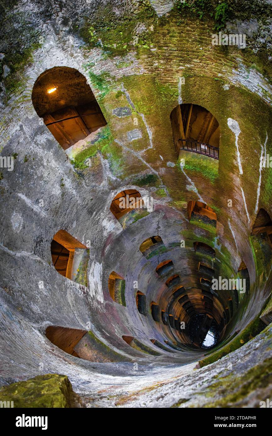 Famous Well of Saint Patrick in Orvieto Italy nobody illuminated Stock ...