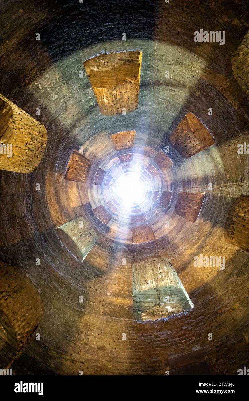 Famous Well of Saint Patrick in Orvieto Italy nobody illuminated Stock ...