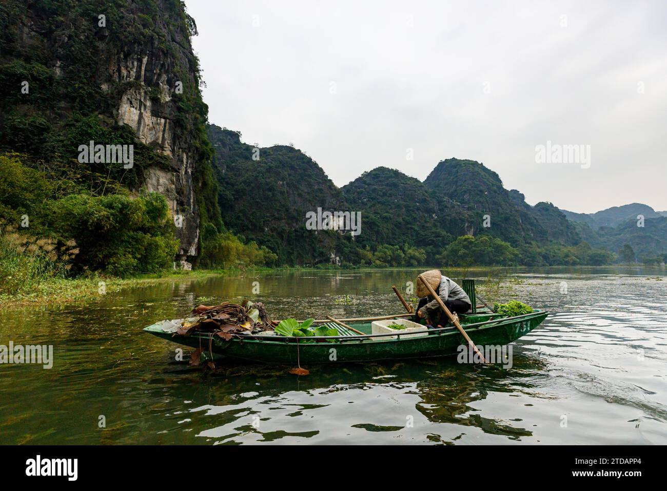 Tourist on a boat tour at Tam Coc in vietnam Stock Photo - Alamy