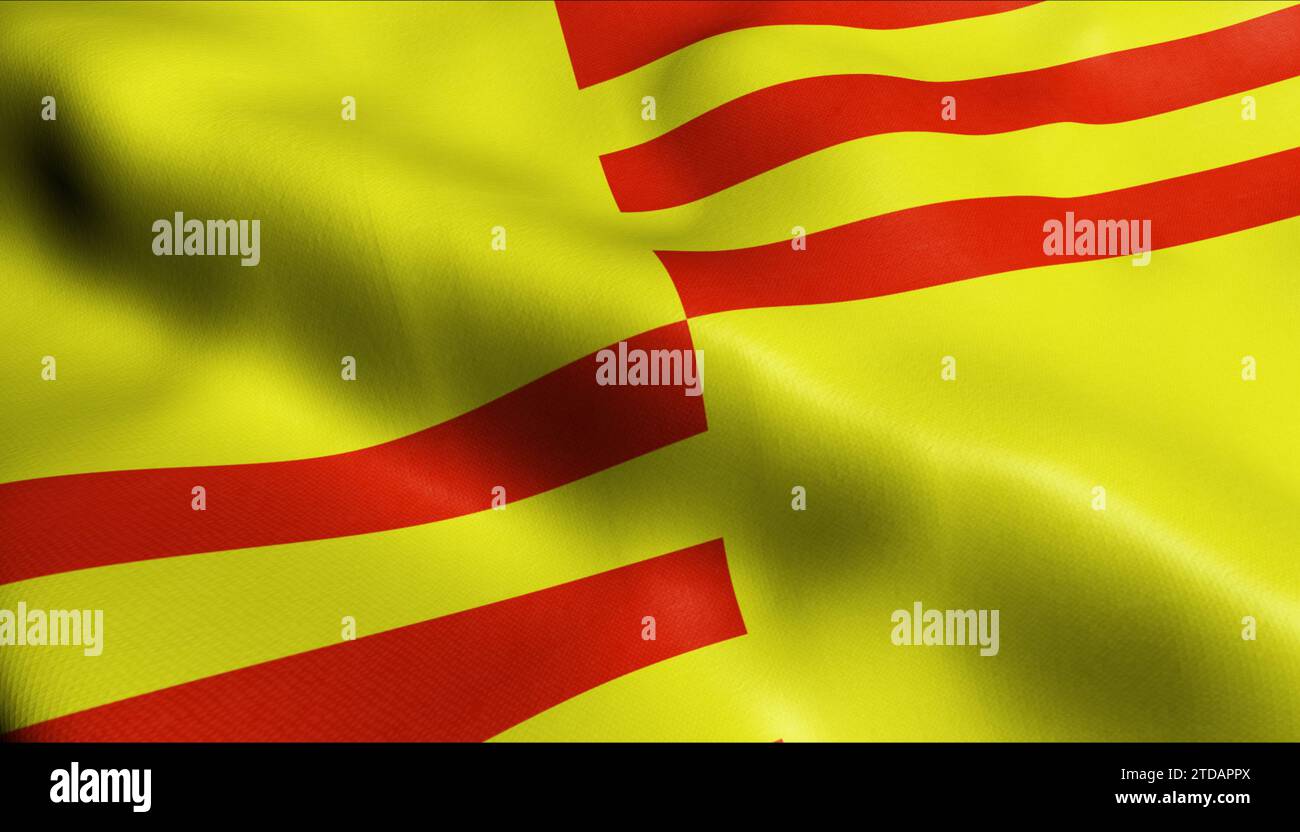 3D Illustration of a waving Puerto Rico City flag of San Lorenzo Stock ...