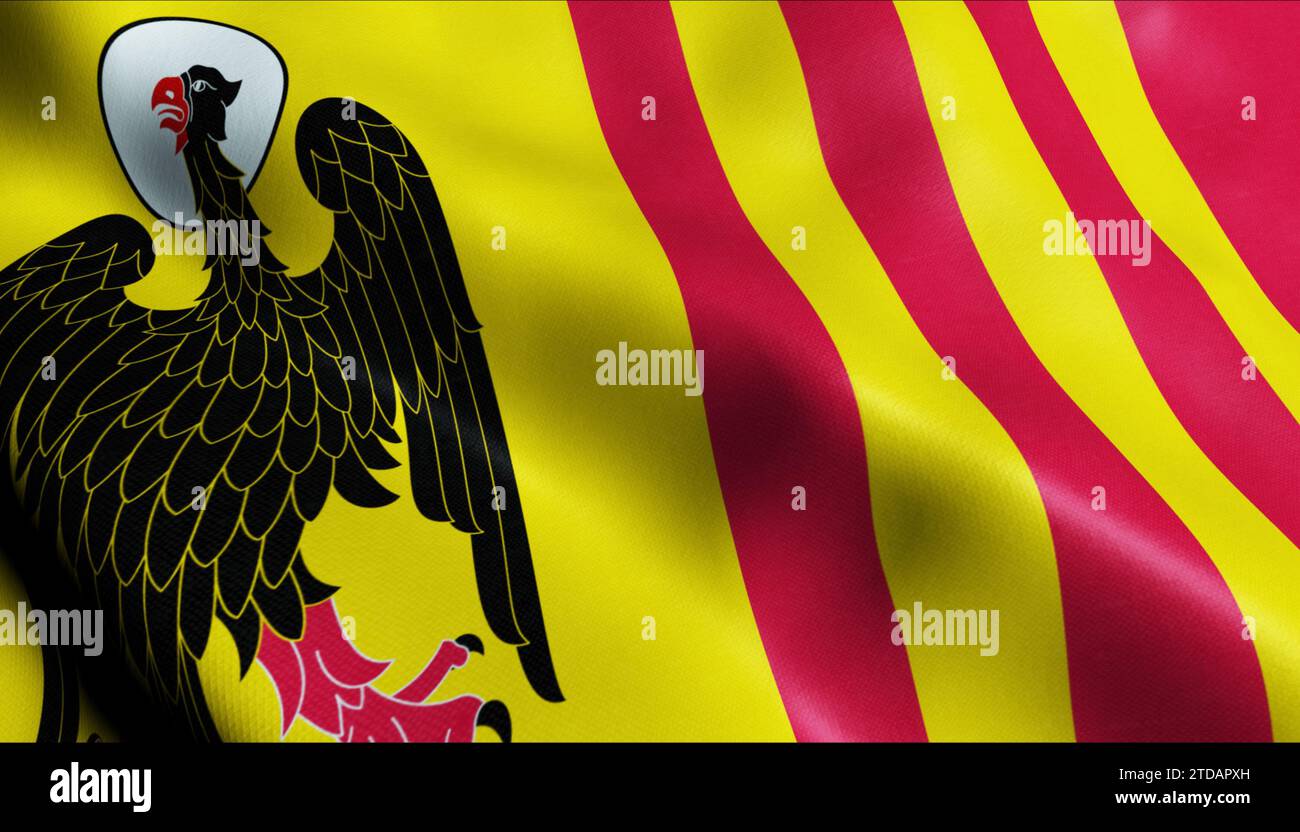 3D Illustration of a waving Puerto Rico City flag of Morovis Stock ...