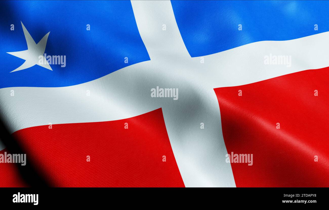 3D Illustration of a waving Puerto Rico City flag of Lares Stock Photo ...