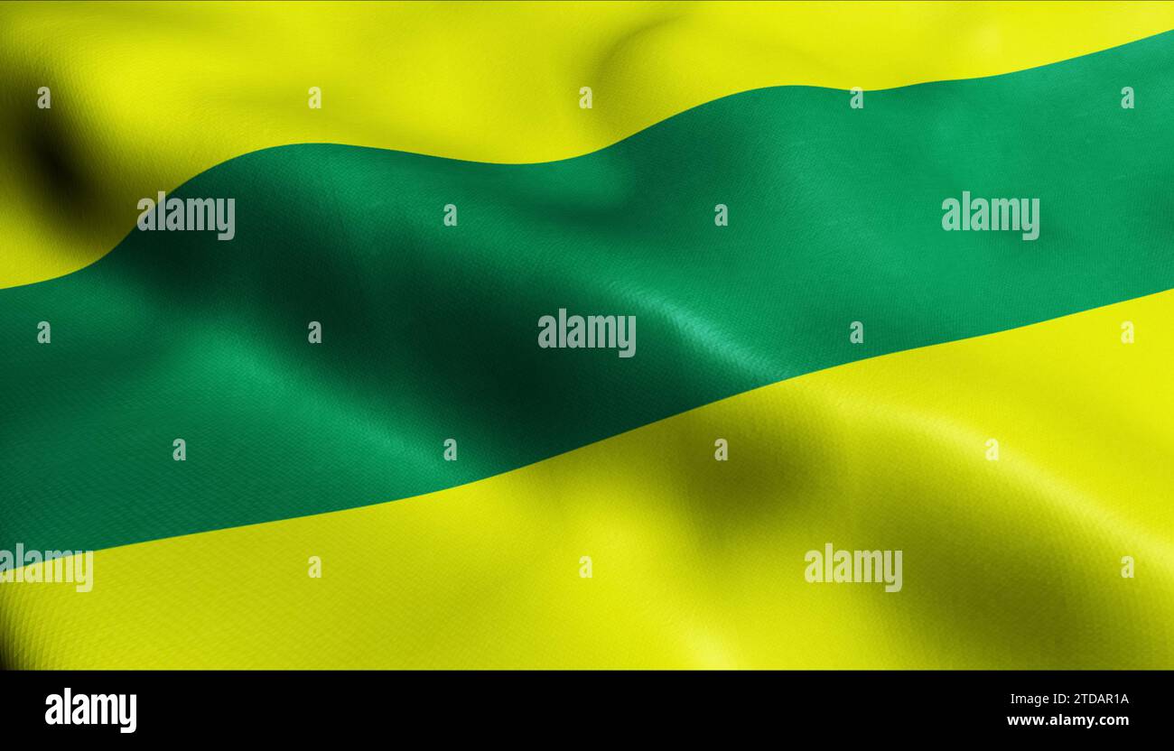 3D Illustration of a waving Puerto Rico City flag of Isabela Stock ...